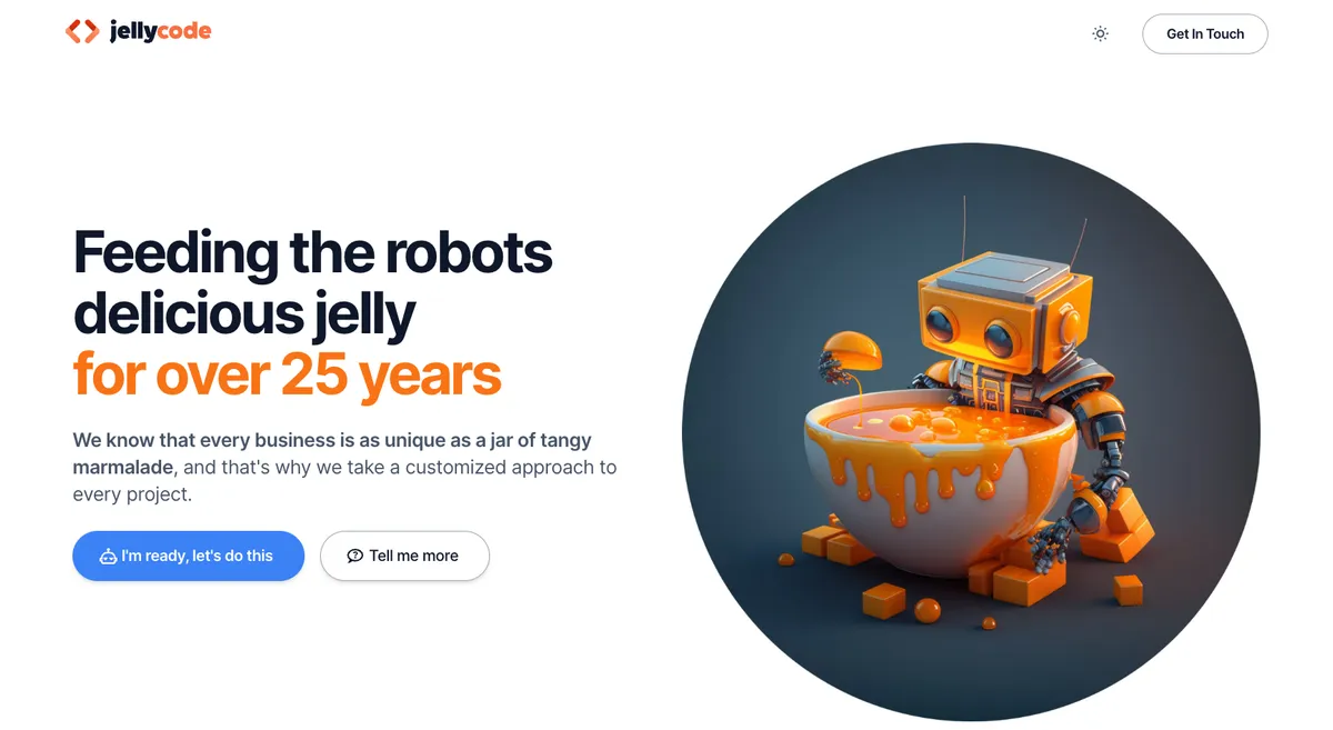 Jellycode - Full stack web development to keep the robots fed